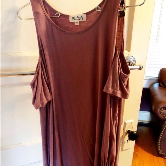 Tops | Shoulderless Boutique Top Mauv | Poshmark